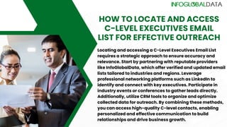 Benefits of C-Level Executives Email Database | PPT