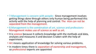 Introduction to Management-Concepts of Management | PDF
