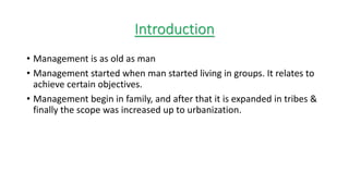 Introduction to Management-Concepts of Management | PDF