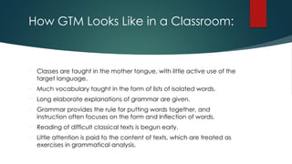 1. The Grammar Translation Method presentation | PPTX