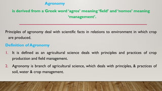 Introduction to Agriculture, intro to agronomy and what is a crop and ...