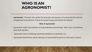 Introduction to Agriculture, intro to agronomy and what is a crop and ...