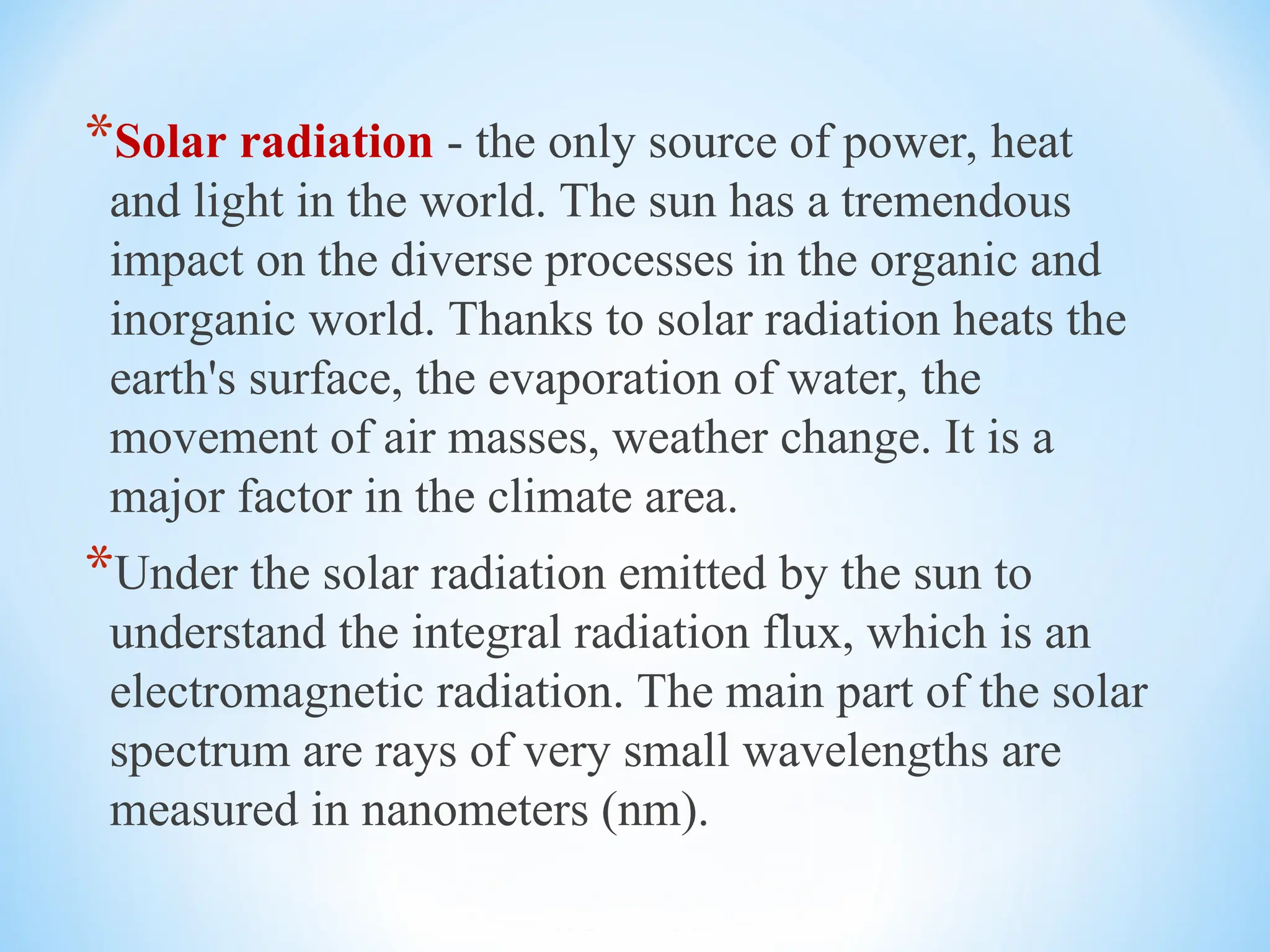 1. solar radiation.ppt desi videos for kids in the world | PPT