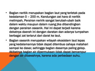 ZONASI LAUT (materi biologi laut) prodi biologipptx | PPTX