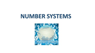 Number Systems-Number conversion -Arithmetic Operations | PPT