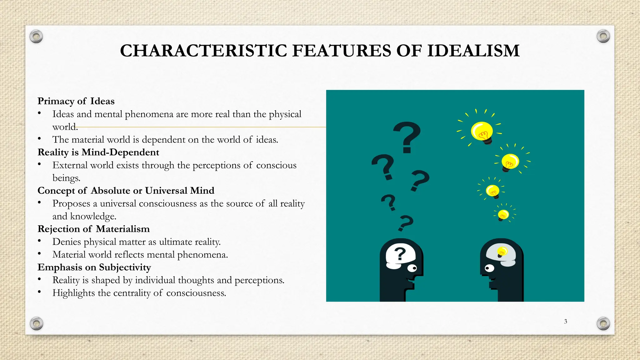 1. Schools of Thought in Philosophy of Education-Idealism | PPT