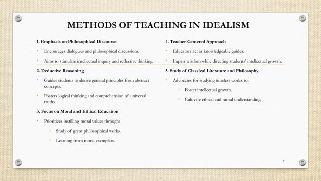 Schools of Thought in Philosophy of Education-Idealism | PPTX