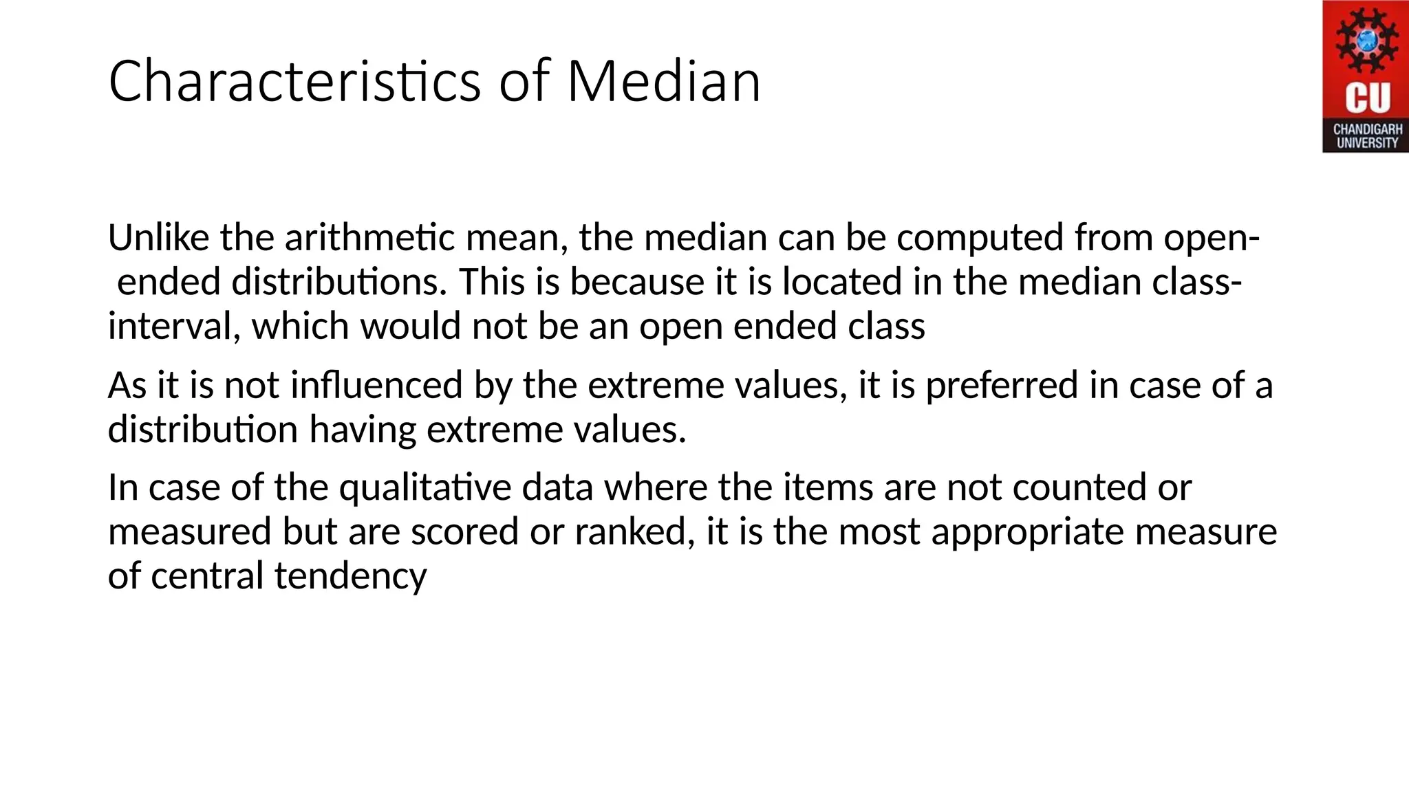 Median Decision Science- Business Statistics | PPTX