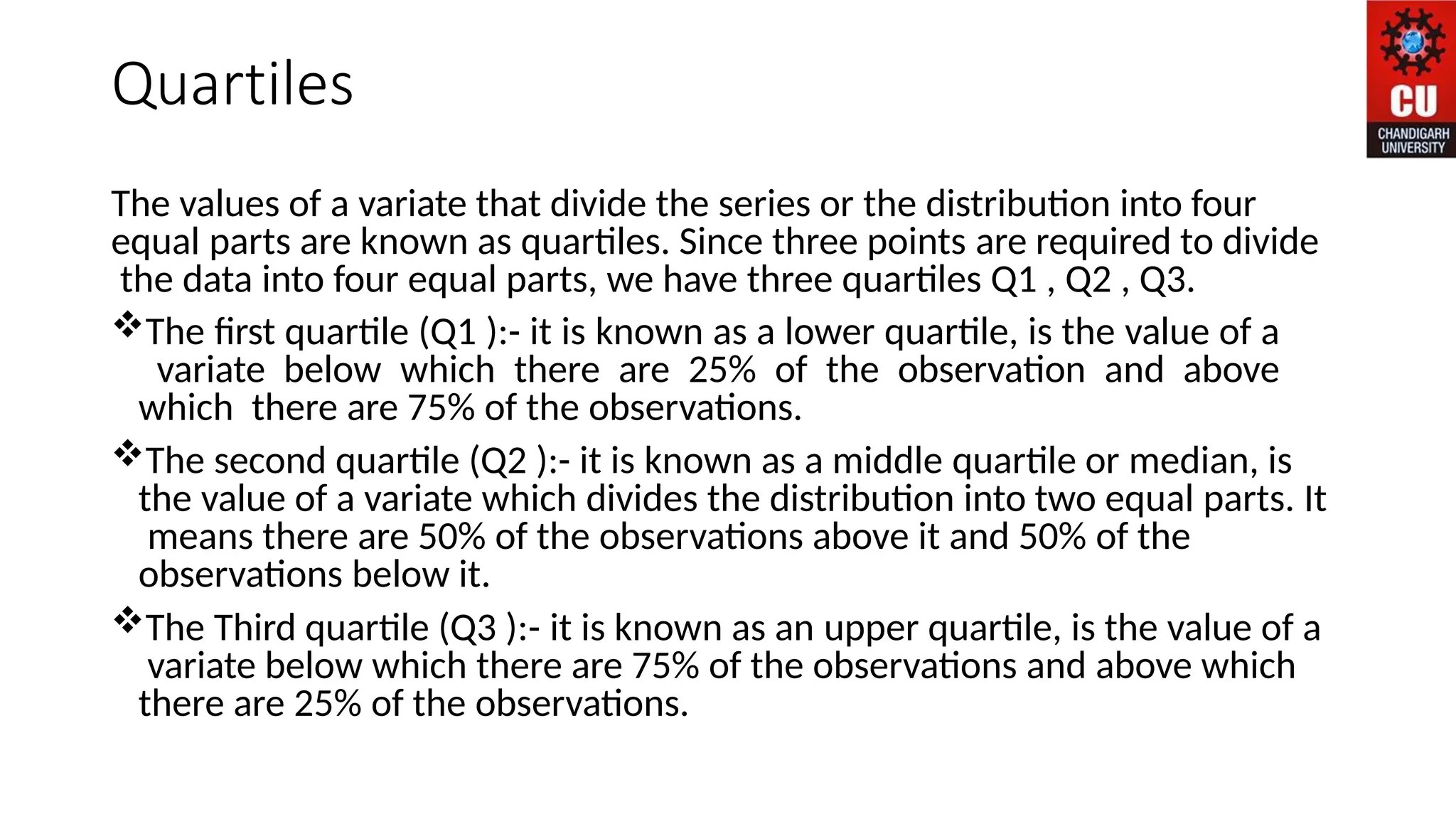 Median Decision Science- Business Statistics | PPTX