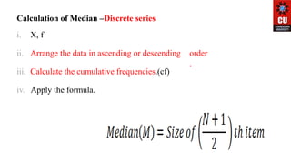 Median Decision Science- Business Statistics | PPTX