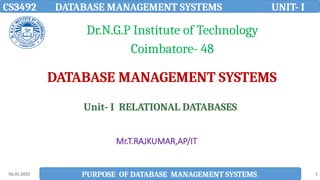 Views of Data and Models in data base management | PPTX
