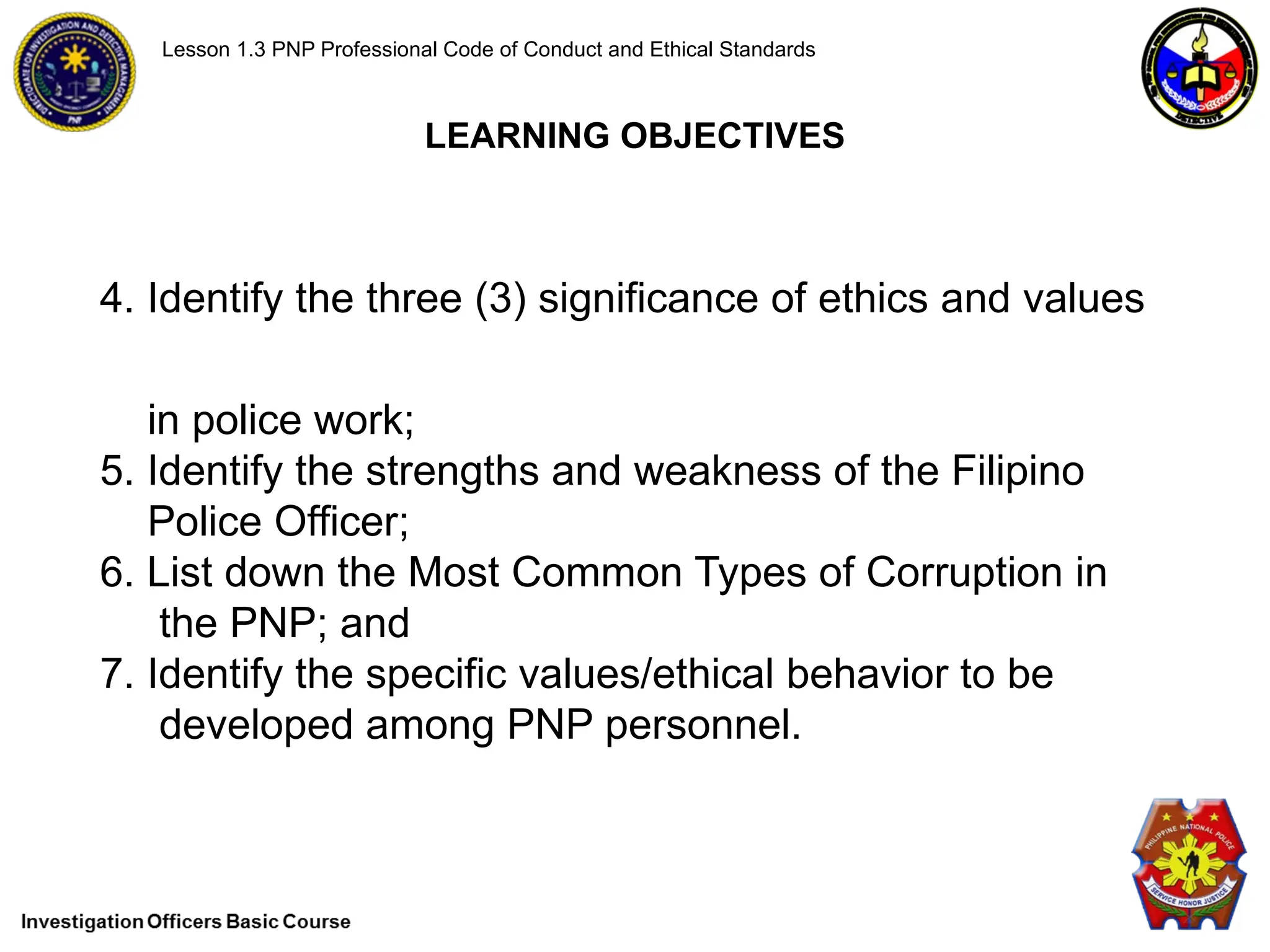 PNP Professional Code of Conduct and Ethical Standards | PPTX