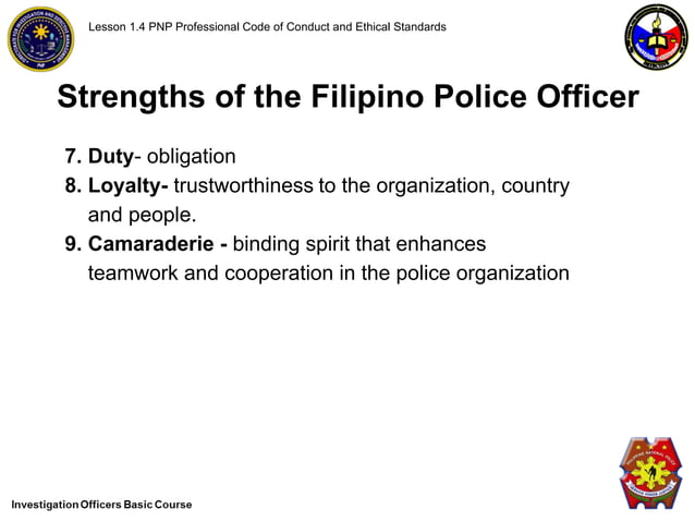 PNP Professional Code of Conduct and Ethical Standards | PPTX