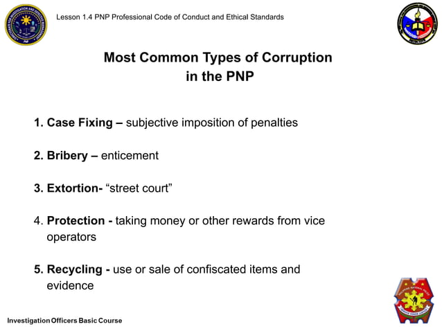 PNP Professional Code of Conduct and Ethical Standards | PPTX