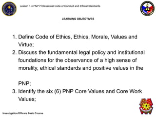 PNP Professional Code of Conduct and Ethical Standards | PPTX