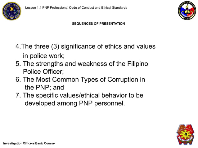 PNP Professional Code of Conduct and Ethical Standards | PPTX