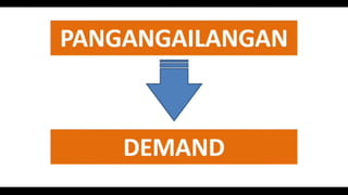 1. Ang demand at ang mga salik na nkakakapekto. | PPTX