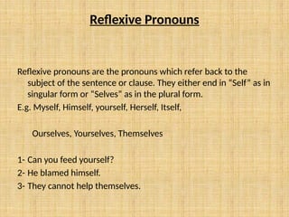 explain what is Pronoun and what is its use | PPT