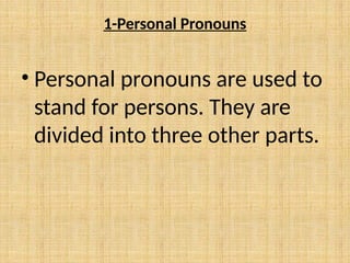 explain what is Pronoun and what is its use | PPT