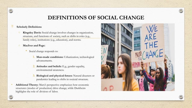 Presentation: Meaning and Nature of Social Change | PPT