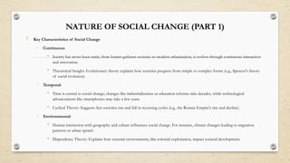Presentation: Meaning and Nature of Social Change | PPTX