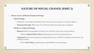 Presentation: Meaning and Nature of Social Change | PPTX