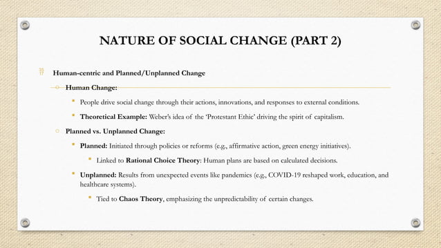 Presentation: Meaning and Nature of Social Change | PPT