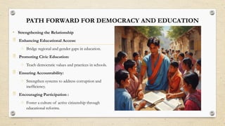 Concept of Democracy and its Relationship with Education | PPTX