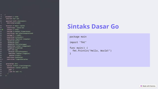 1. Pengenalan-Go, basic go, generate with | PPT