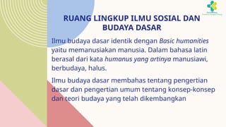 Konsep Ilmu Sosial dan Budaya dalam Kehidupan Bermasyarakat | PPTX