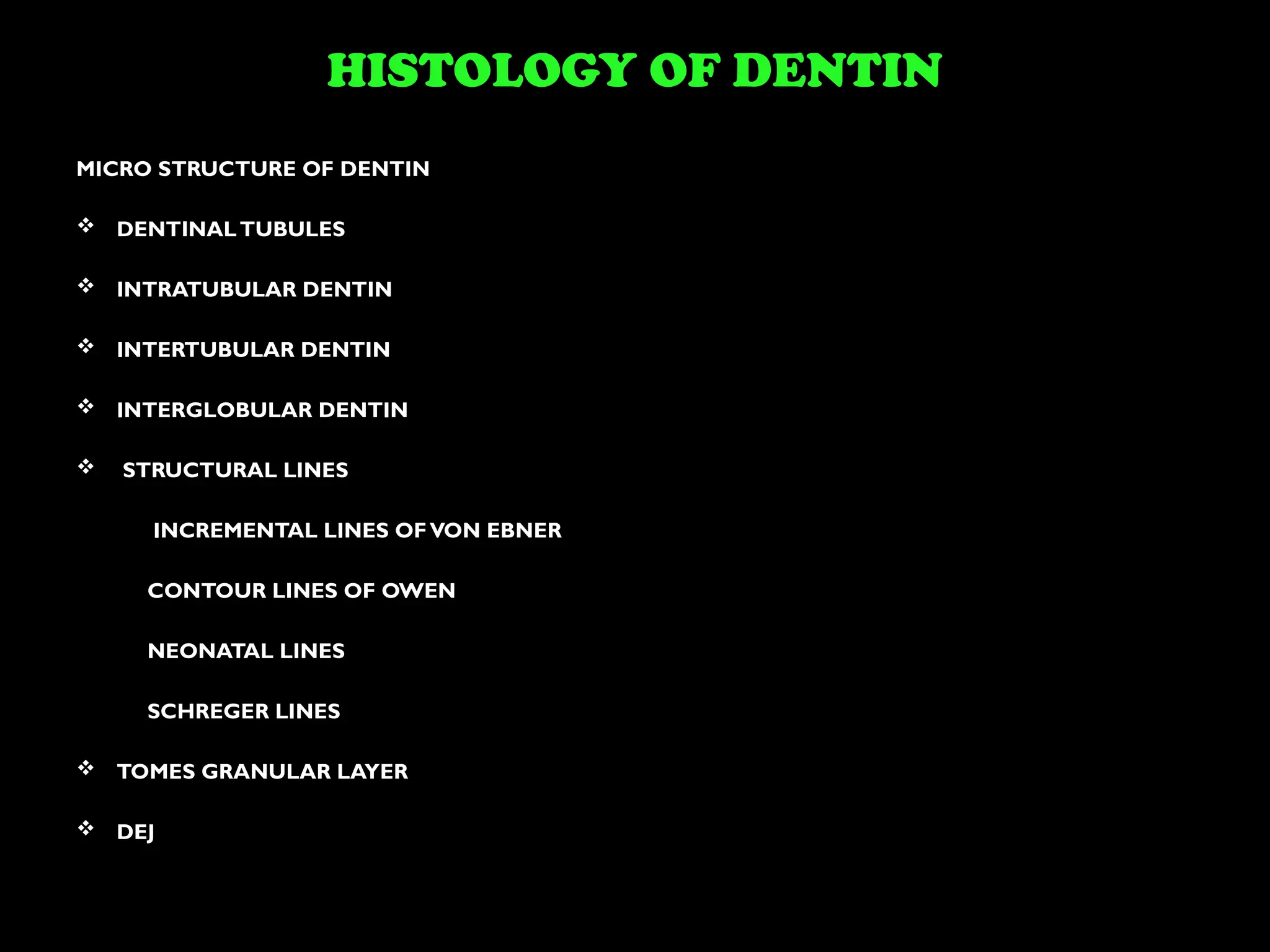 1. Dentin structure of toothtypes of dentin inter | PPTX