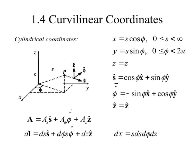 orthogonal curvilinear coordinates polar and spherical | PPT