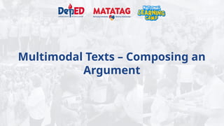 Multimodal text - Composing an arguments | PPTX