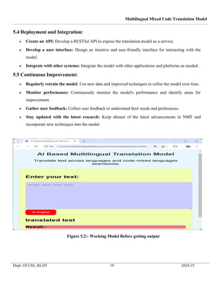 Multilingual mixed code translation model | PDF