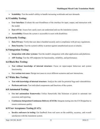 Multilingual mixed code translation model | PDF
