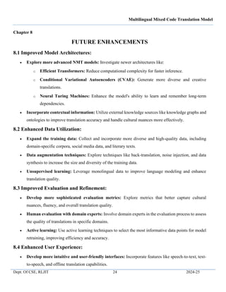 Multilingual mixed code translation model | PDF