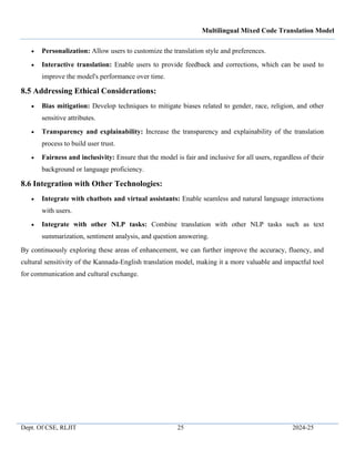 Multilingual mixed code translation model | PDF