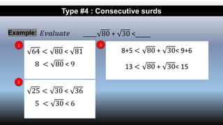 Numbers: Estimating Surds: Range of surds | PDF