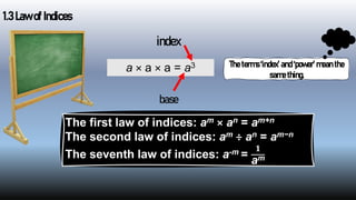 Law of Indices:Product Rule:Quotient Rule | PPT