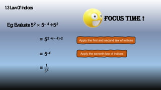 Law of Indices:Product Rule:Quotient Rule | PPT