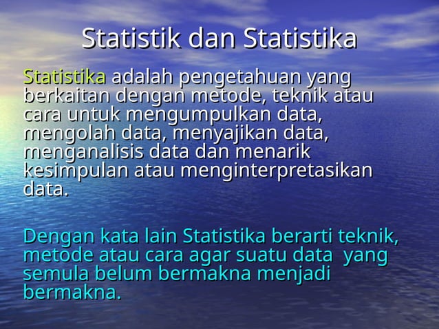 1. Materai Pengertian Statistika. ppt. | PPT