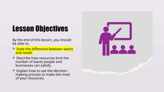 basics of needs and wants in business studies | PPTX