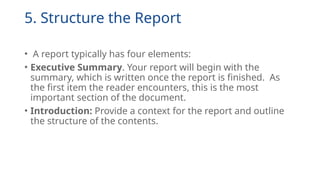 1.How to write a Project Report in business | PPT