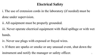 laboratory safety, precautions and hazards | PPTX