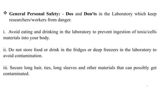 laboratory safety, precautions and hazards | PPTX