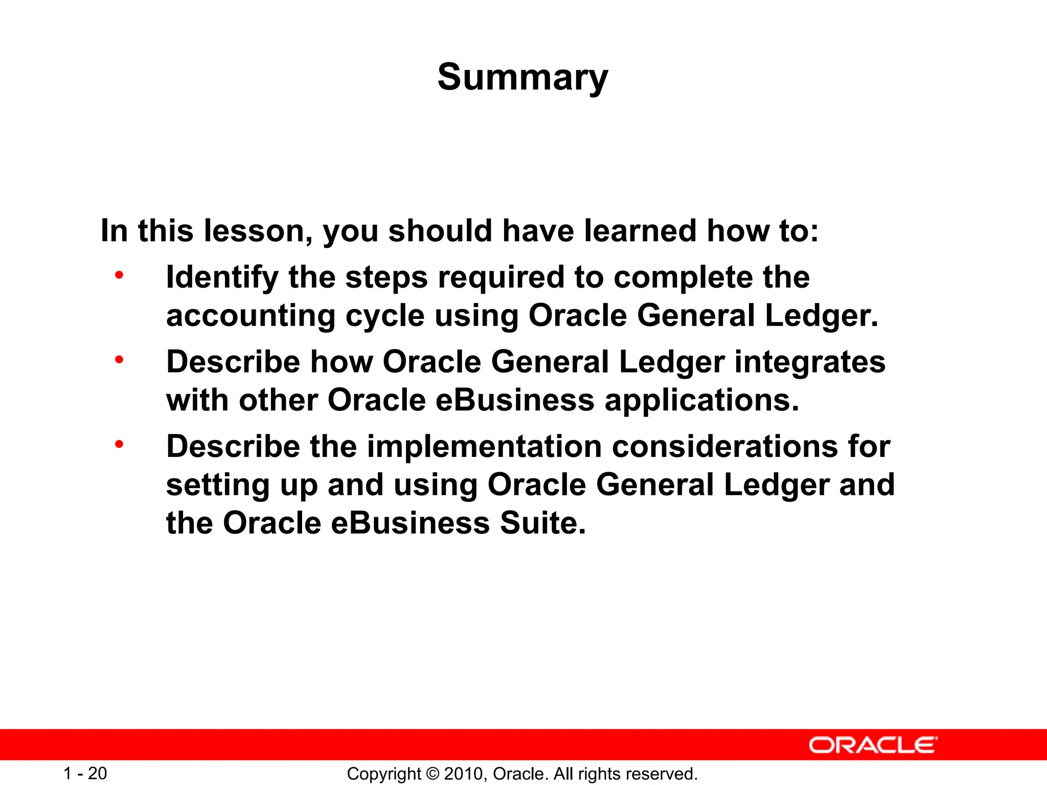 oracle General ledger process presentation 1 | PPT