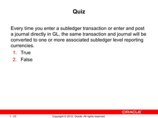 oracle General ledger process presentation 1 | PPT