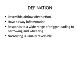 Chronic asthma presentation. This presentation is a great one | PPTX