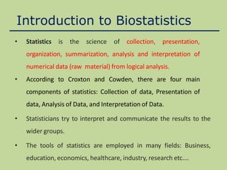 Basic Statistics, Biostatistics, and Frequency Distribution | PDF