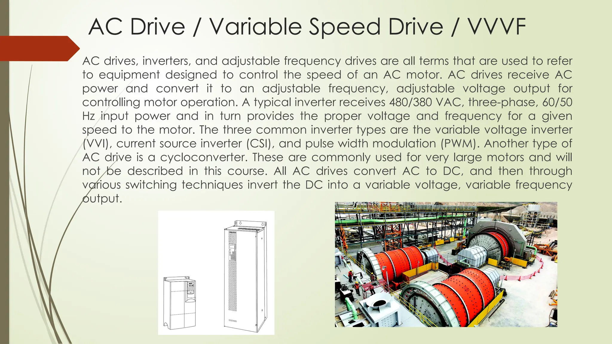 1. AC Drive Introduction for electrical engineering | PPTX